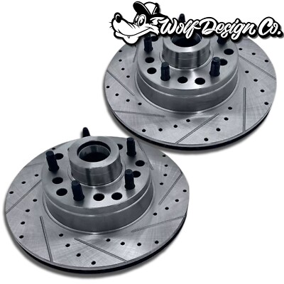 Mustang II Front Disc Brake 11" Drilled & Slotted Rotors 5x5 5x4.75 or ...