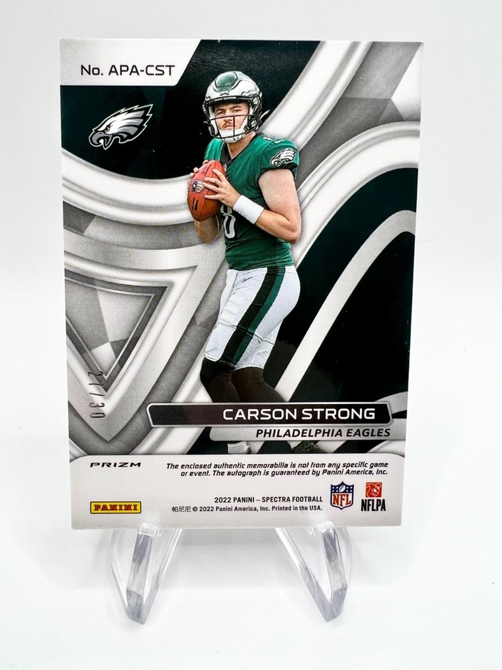 2022 Panini Spectra Neon Purple Carson Strong 🔥/30 RPA SSP Amazing ...