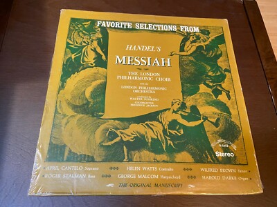 Handel's Messiah Selections~SHRINK~London Philharmonic Choir, Orchestra ...