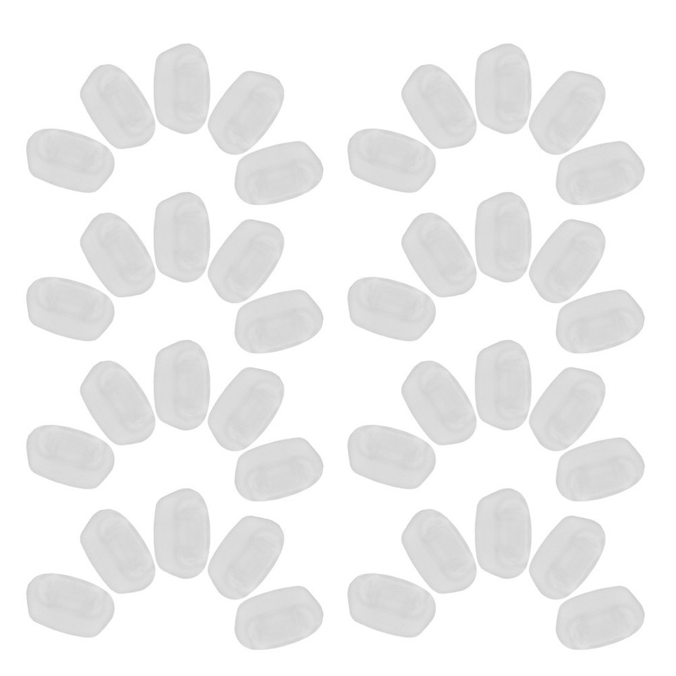 20 Pairs Silicone Nose Pads For Eyeglasses - Push-In Nose Bridge ...