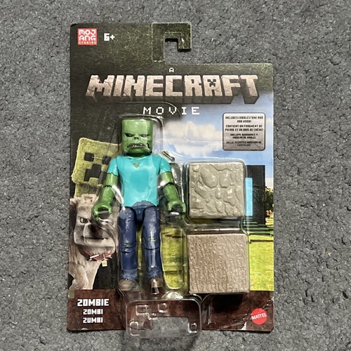 NEW! Minecraft Movie ZOMBIE 4" Figure Cobblestone & Oak Wood 2025 | eBay