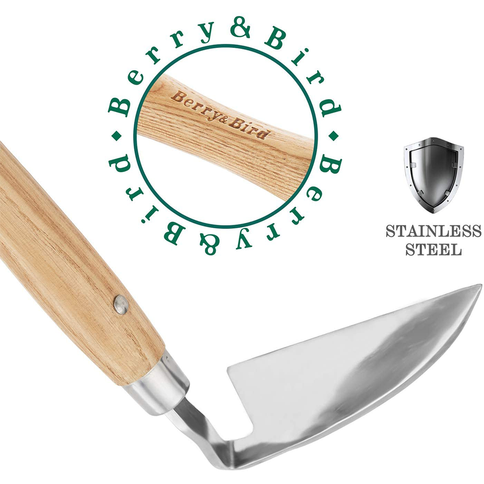 Berry&Bird 12.67'' Japanese Weeder-Scraper-Hoe Gardening Sickle Hoe ...