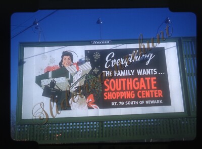 Woman Shopping Newark Ohio Southgate Sign Billboard 1960s 35mm Slide ...