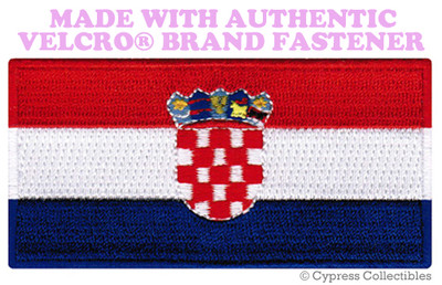 CROATIA FLAG PATCH CROATIAN EMBROIDERED SOUVENIR new w/ VELCRO® Brand ...