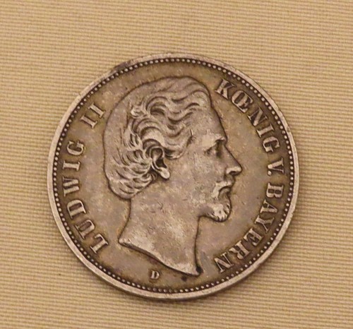 1876 German State BAVARIA 5 Funf Mark , Ludwig II Silver Coin | eBay