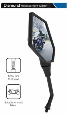 APRILIA TUONO 1000 Oxford Diamond Motorcycle Mirror Glass Left Side ...