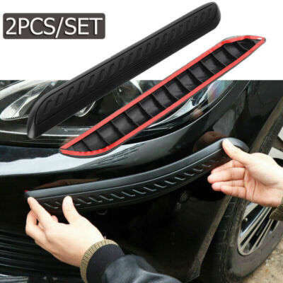 2x 40cm Car Bumper Corner Protector Anti-collision Rubber Strip Auto ...