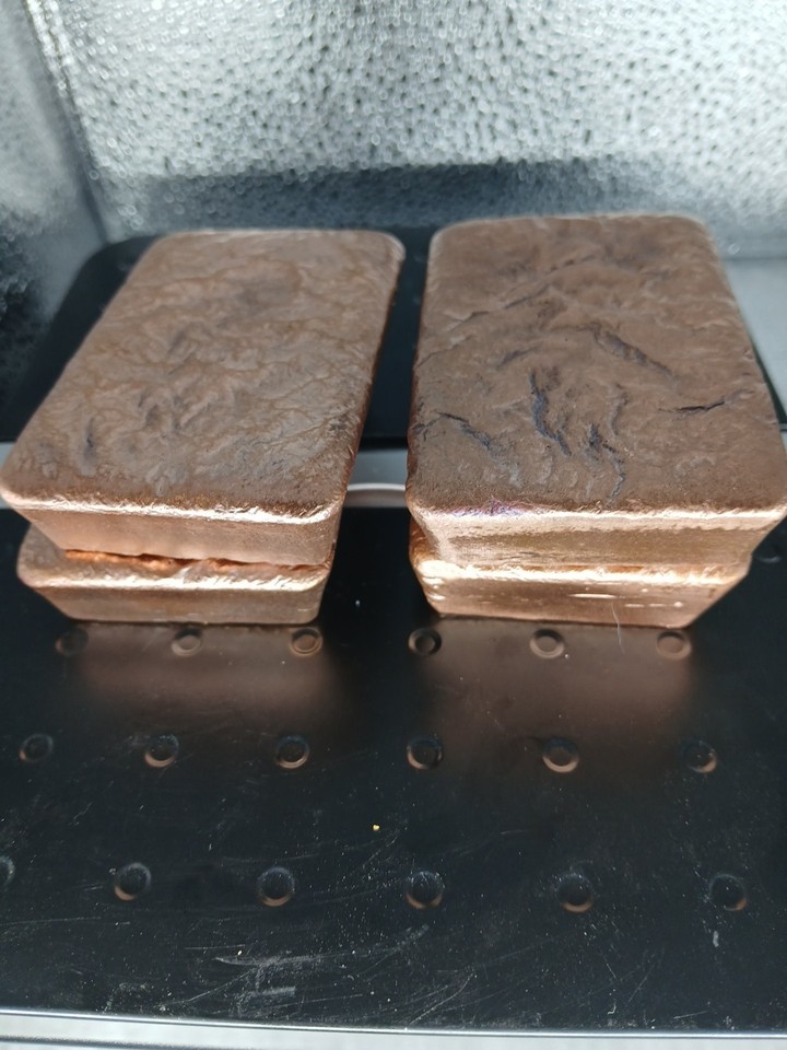 Hand Poured Copper Bars 4 Pk Raw Investment 🔥 4lbs + | eBay