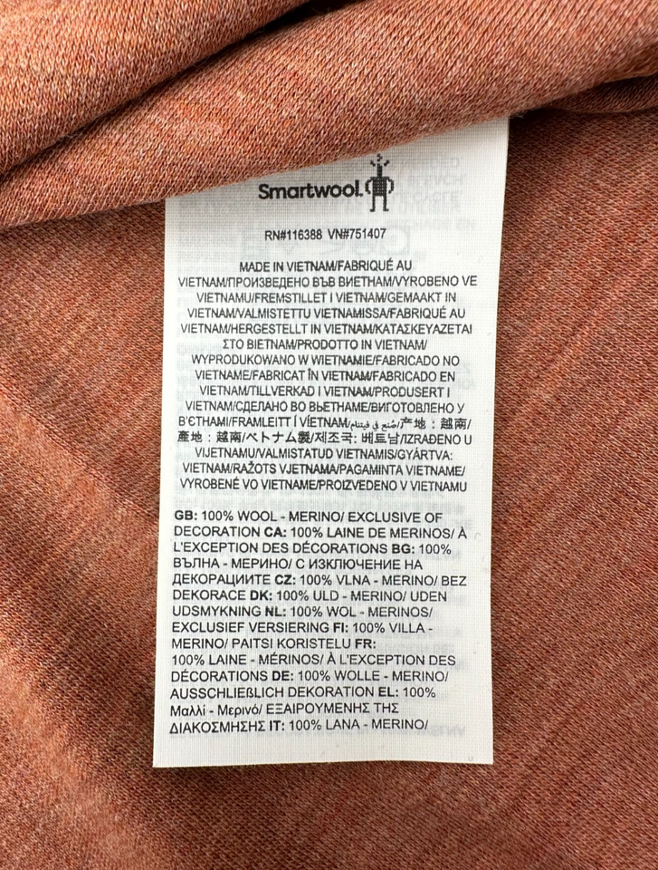 $115 Smartwool Women's Merino Wool Base Layer Crew-Copper Heather ...