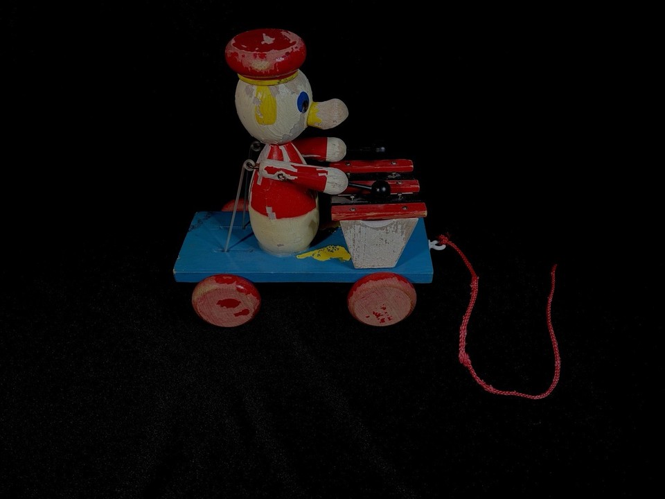 RARE Czech Republic Petra Toys Xylophone Duck Pull Wooden Toy Baby ...
