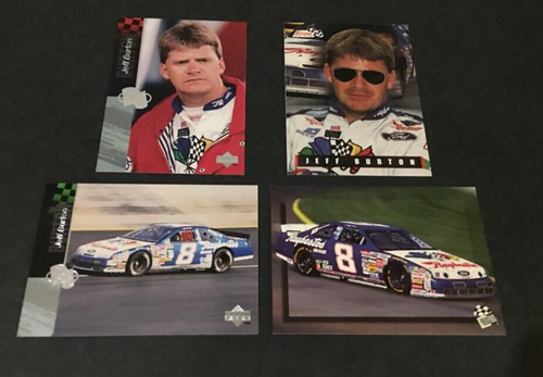 JEFF BURTON 4 CARD LOT UPPER DECK PRESS PASS FINISH LINE CAR RAYBESTOS ...
