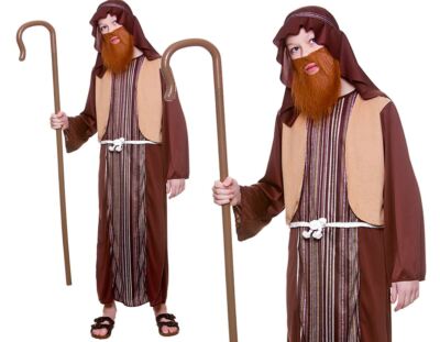 Child SHEPHERD Nativity Christmas Fancy Dress Costume Joseph Inn Keeper ...