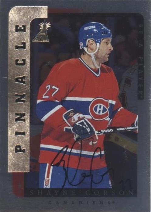 1996-97 Pinnacle Be A Player - Shayne Corson #62 Silver Autographs (AU ...