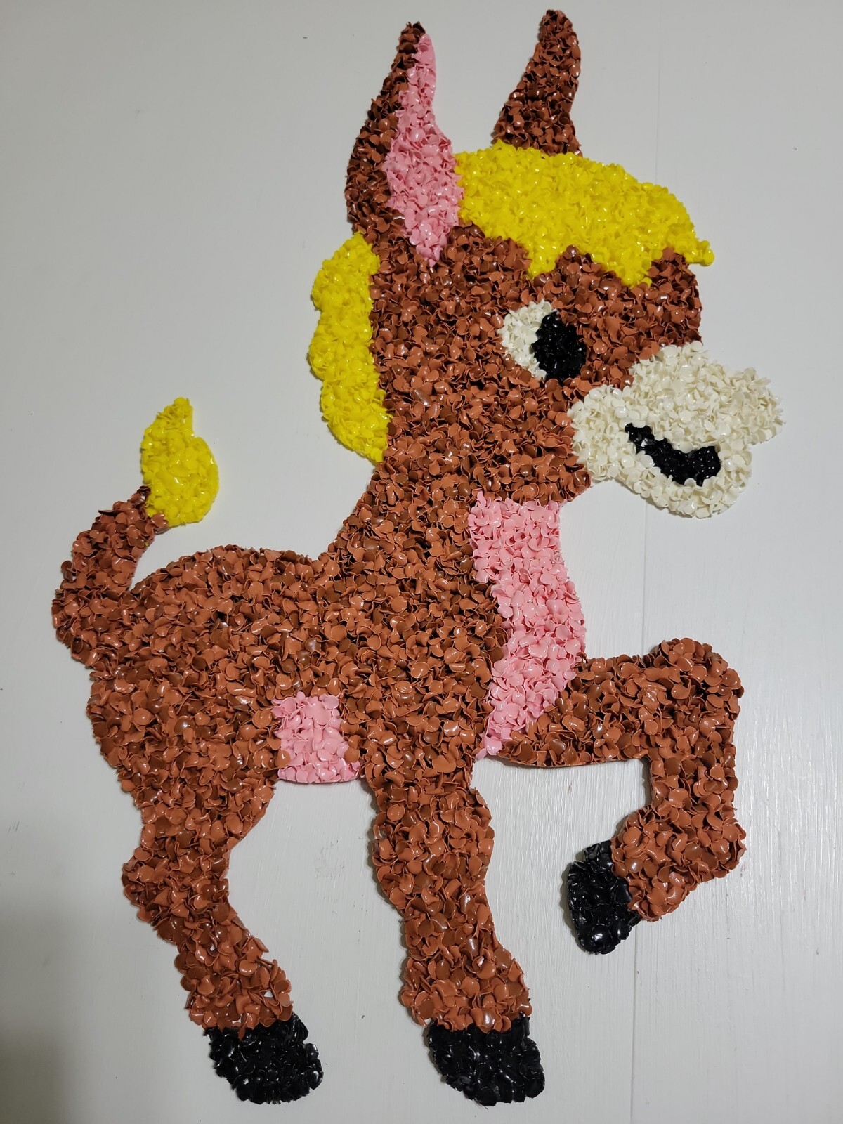 Donkey Plastic Retro melted Popcorn Art Wall Hanging decor mule jackass ...