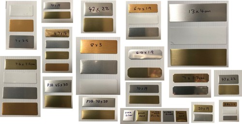 Personalised nameplate PRINTED Various sizes Trophy award plaque name ...