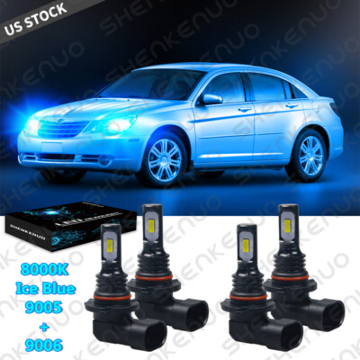 For Chrysler Sebring 2007 2008 2009 8000K Combo LED Headlight Bulbs Hi ...
