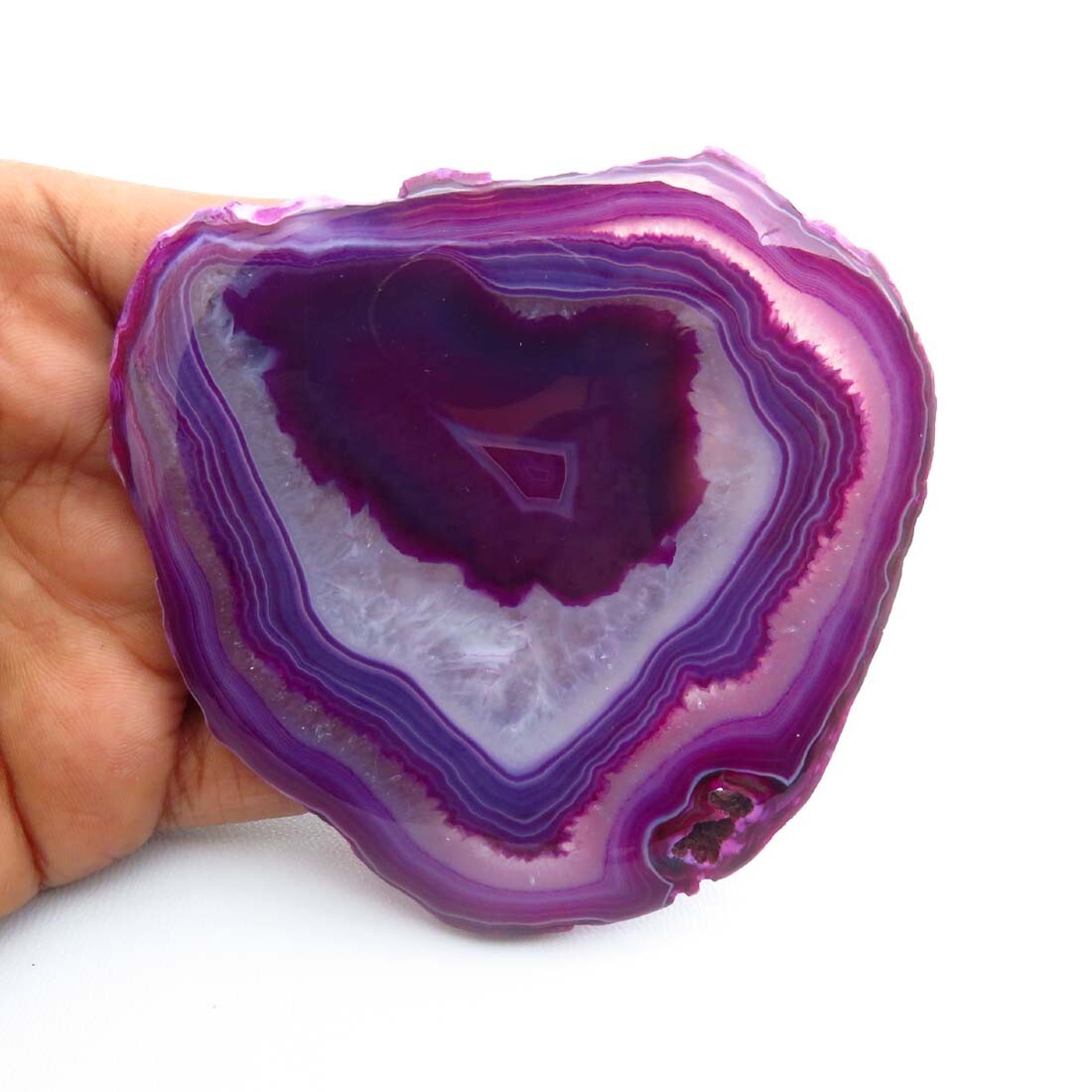 Purple Geode Smooth Slice 85x84mm Natural Slice Agate Cabochon 474Cts ...