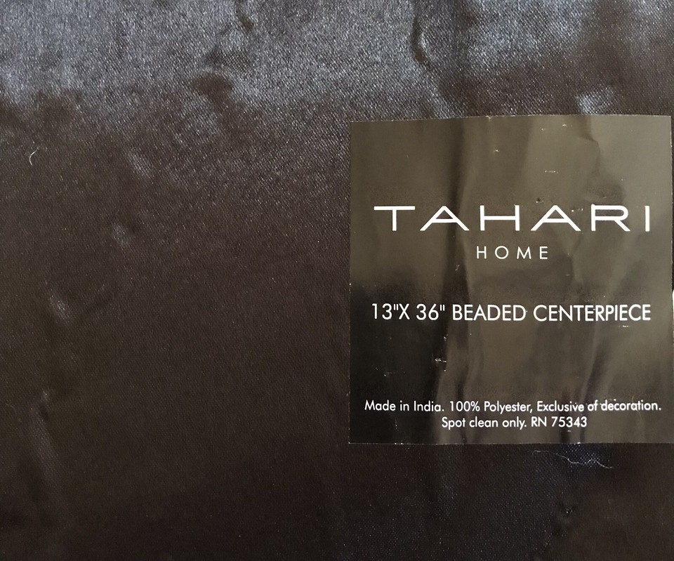 BRAND NWT TAHARI HOME HALLOWEEN SPIDER WEB 13" X 36" TABLE RUNNER ...