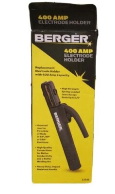 BRAND NEW Heavy duty Berger 400 Amp Electrode Holder Welding Rod Clamp ...