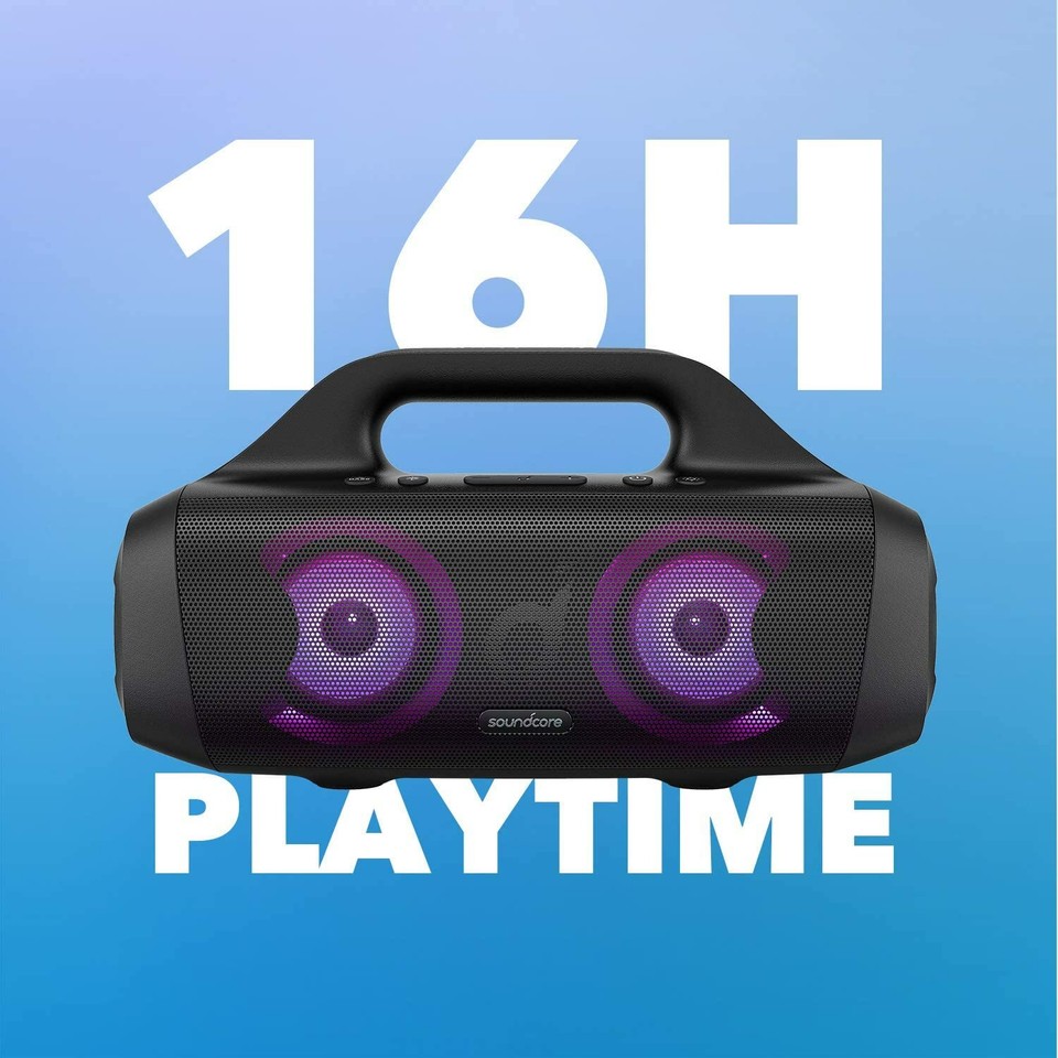 Soundcore Select Pro Portable Bluetooth Speaker LED BassUp Outdoor ...