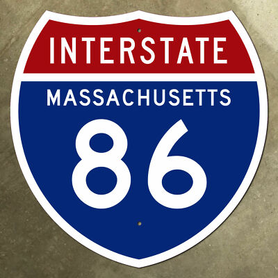 Massachusetts interstate route 86 highway marker road sign 12x12 | eBay