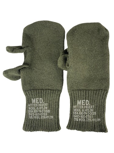1974 Vietnam War US Army Trigger Finger Mitten Insert Pair OG-208 Wool ...