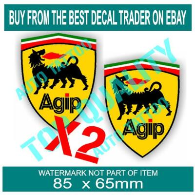 AGIP MOTOR OIL Decal Sticker Vintage Petroliana Hot Rod Rat Rod Decals ...