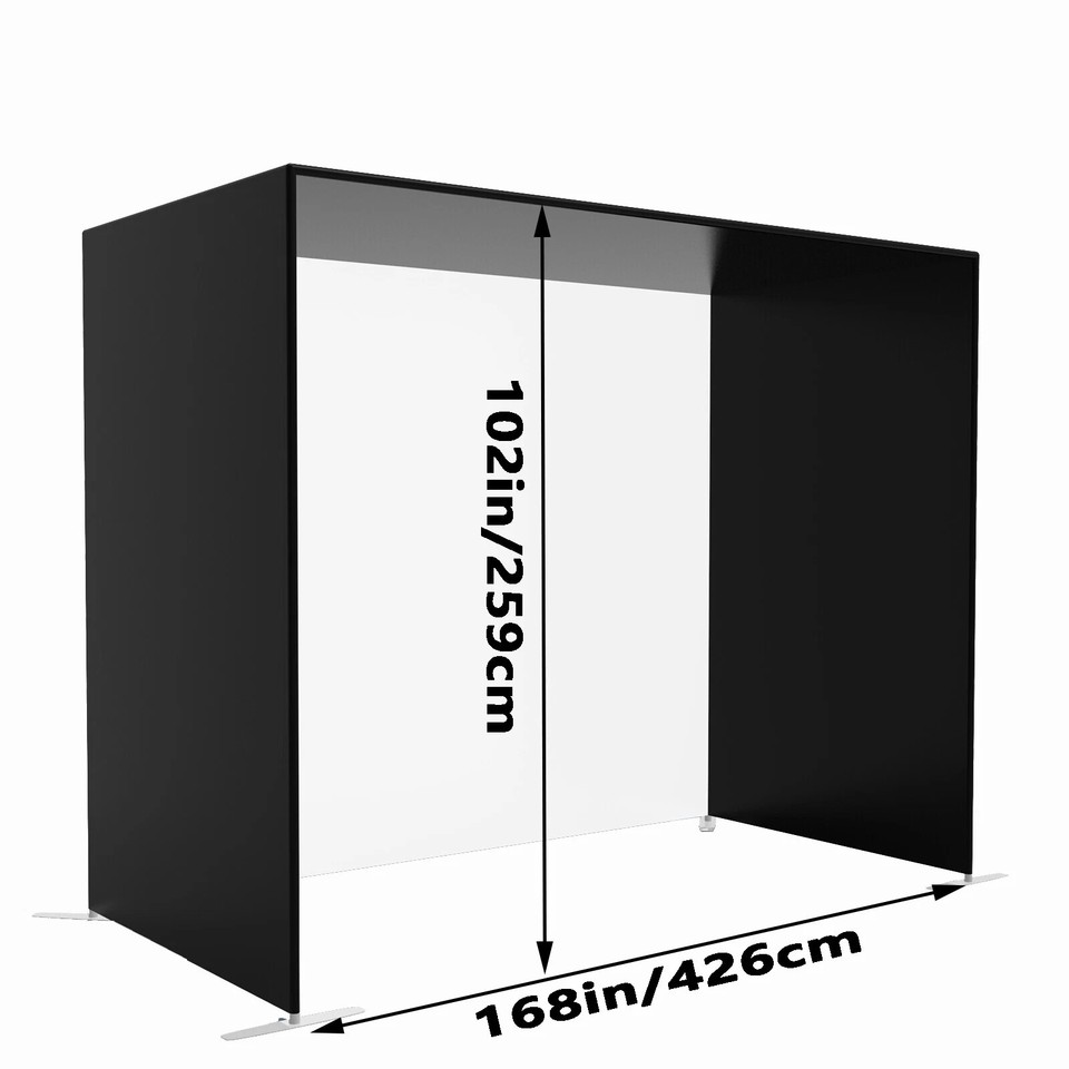 14x8.5ft Golf Simulator Enclosure Golf Practice Net W/ Display ...