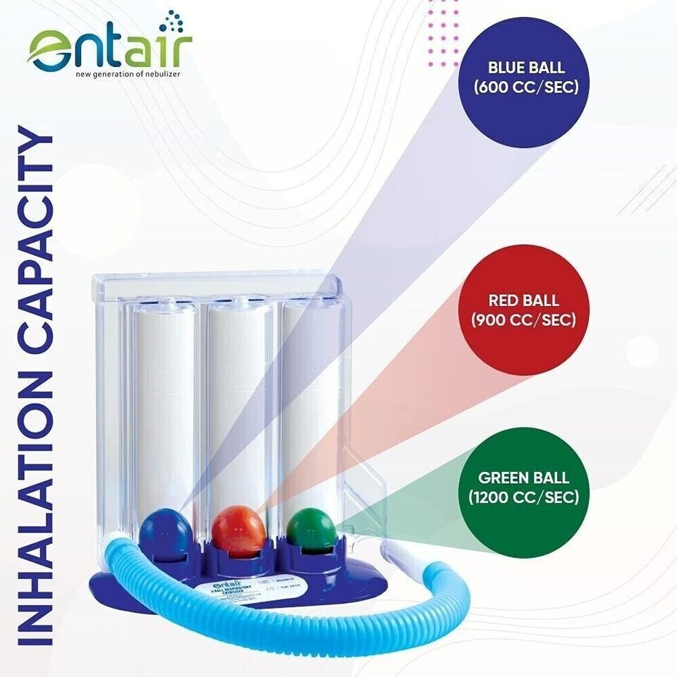 Breathing Lung Exerciser 3Ball Polyciser Respiratory Therapy Deep ...