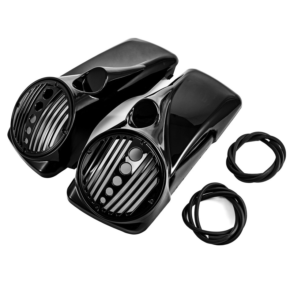 Vivid 8" Speaker Lids w/ Tweeter port ABS For Harley Touring Classic ...