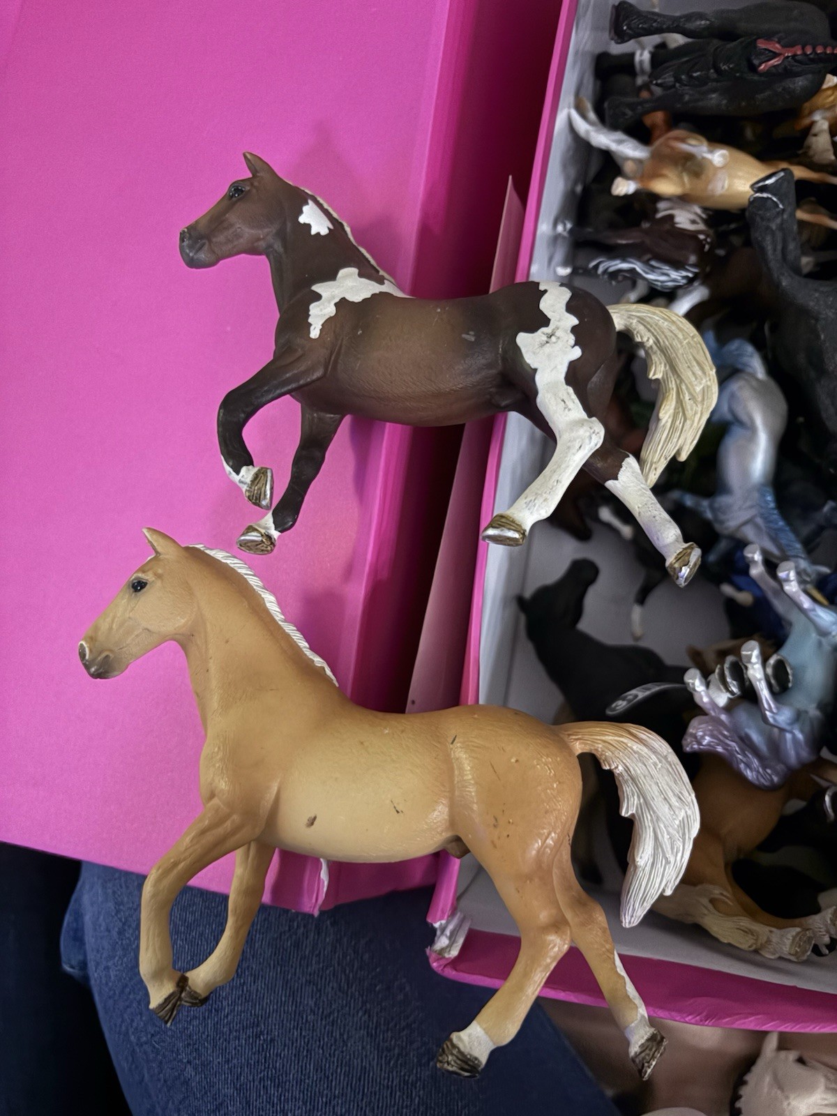 Schleich Horse Lot Brown & White Pinto and palomino Trakehner | eBay