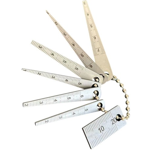Edelstahl Spaltmessgerät Set mit 7 konischen Linealen zur einfachen ...