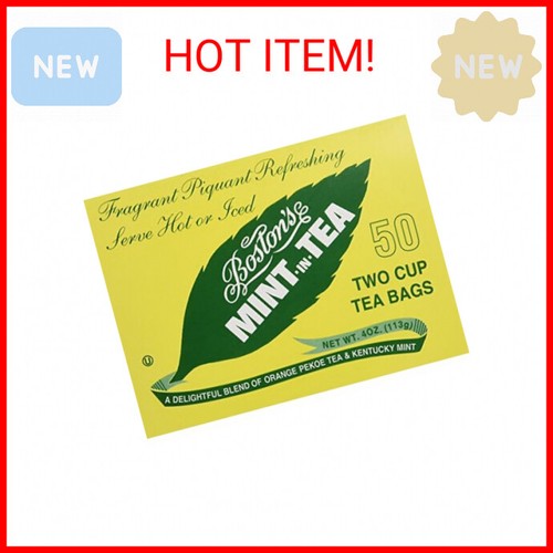 Boston's Mint-In-Tea Two Cup Tea Bags - 50 CT | eBay