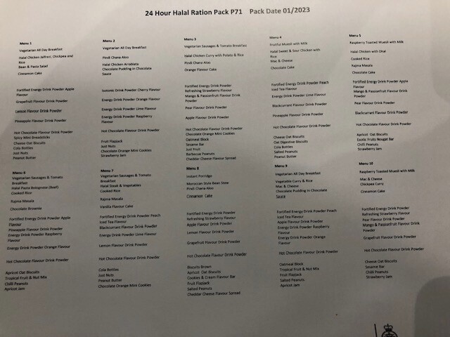 British Army Ration Packs-MREs- 24 Hour Camping Survival Hiking Latest ...