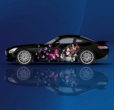 geisha girl sakura Car body side sticker racing full color decal ...