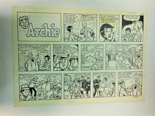 Archie Sunday Comic Strip Original Art | eBay
