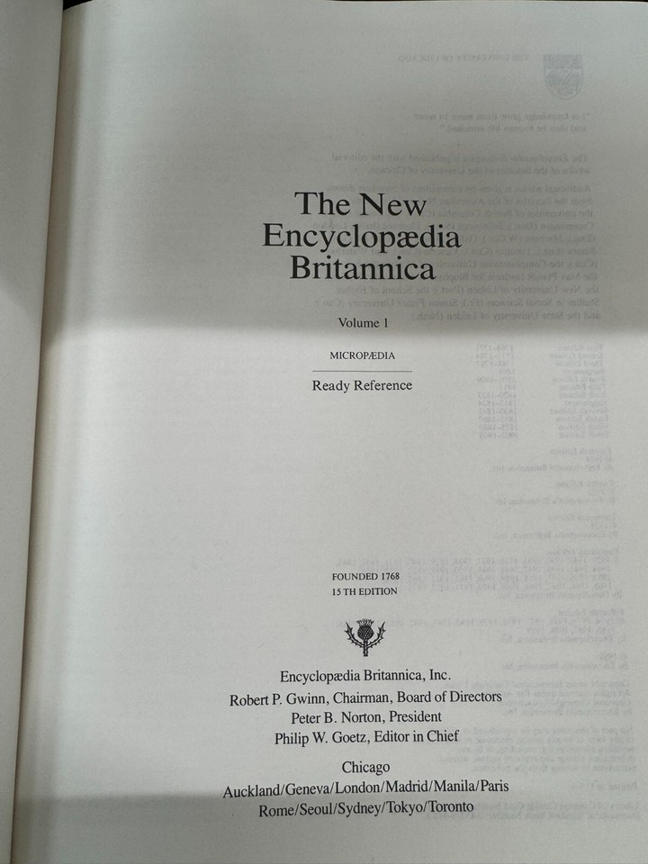 Encyclopedia Britannica 1989 15th Edition Full Set & More 43 Books ...