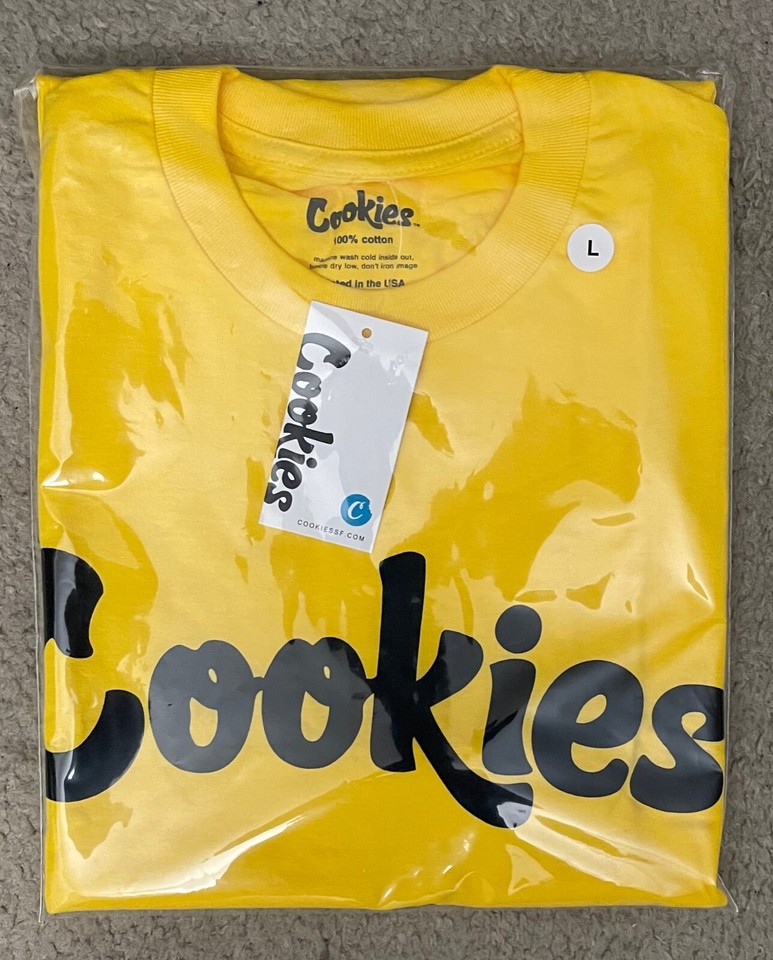 NWT Berner Cookies Clothing SF Original Logo Yellow/Black Tee | eBay