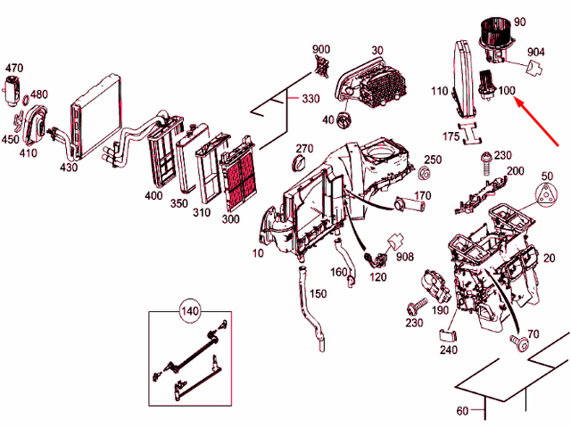 Genuine Mercedes-Benz Heater Blower Motor Regulator A2048707710 for ...