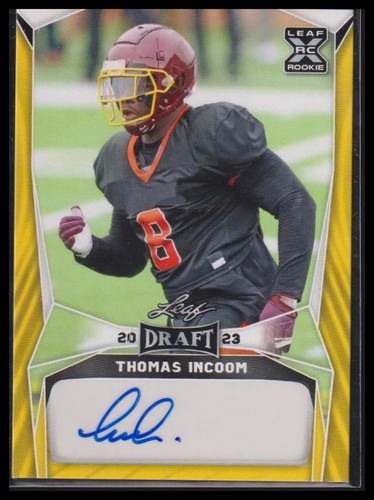 2023 Leaf Draft #BA-TI1 Thomas Incoom Autographs Gold | eBay