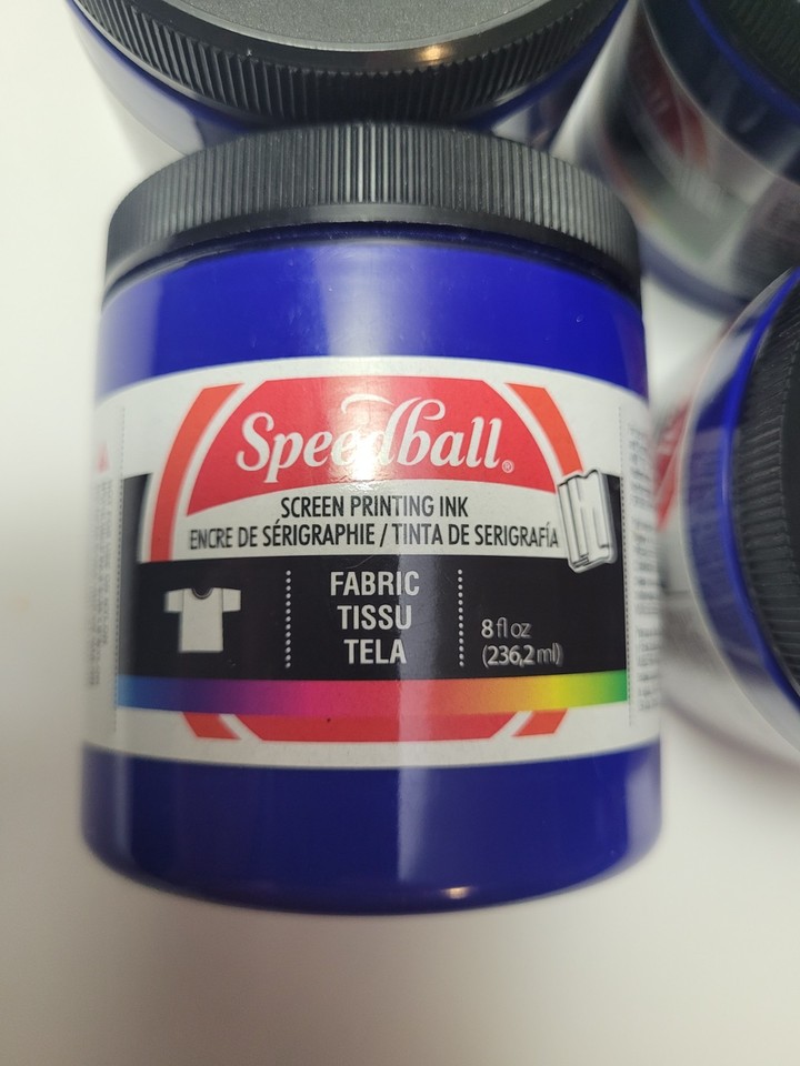 5 Speedball Screen Printing Ink - for Fabric 8oz - Blue 45650 Cyan | eBay