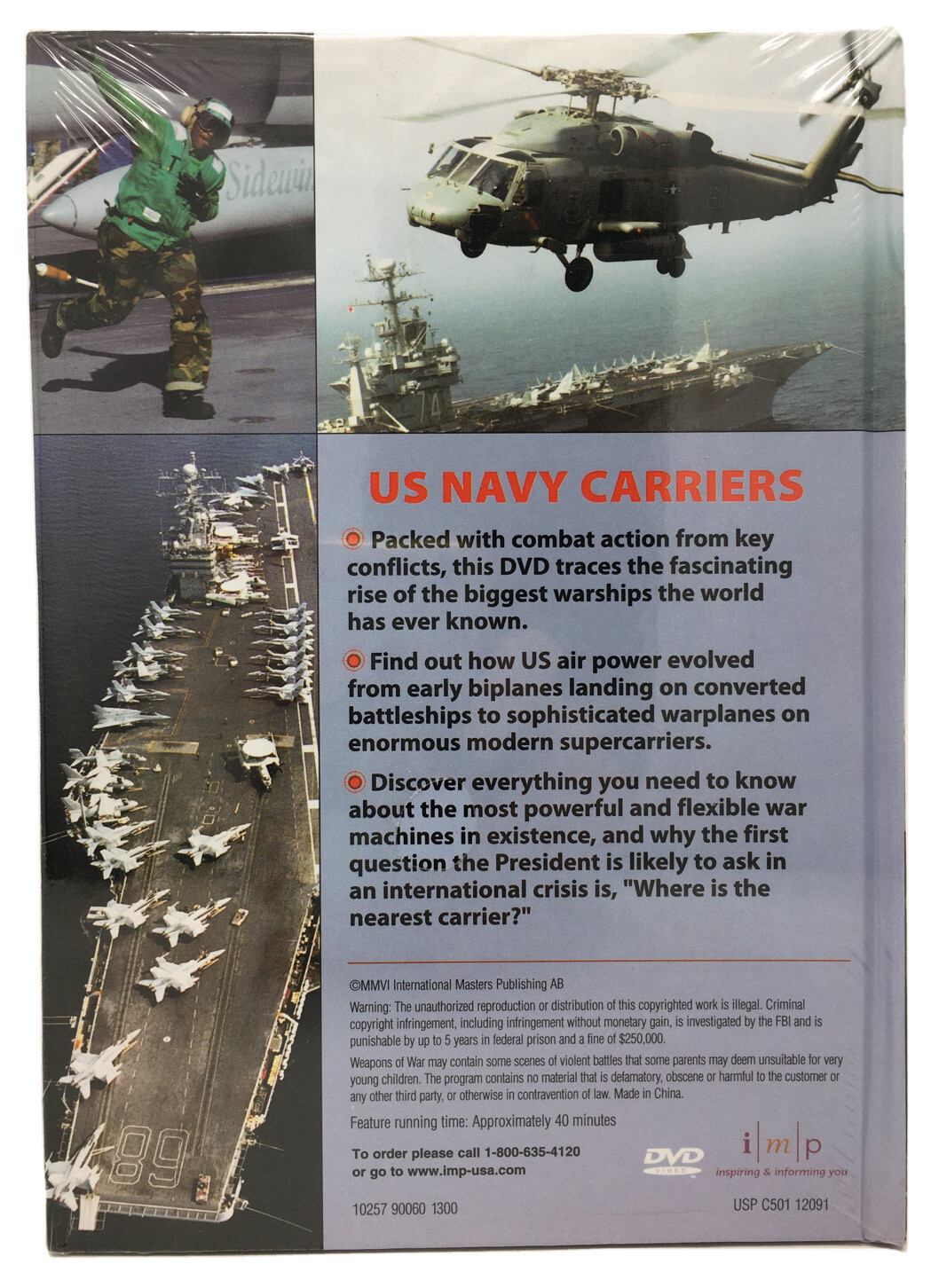 US Navy Carriers: Weapons of War DVD Video--Warships, Supercarriers ...