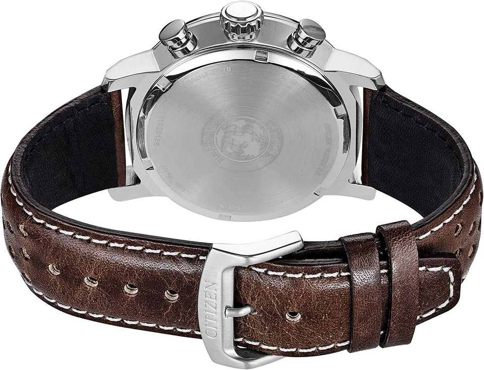 Citizen CA0649-06X Brycen Chronograph Tachymeter Brown Leather Strap ...