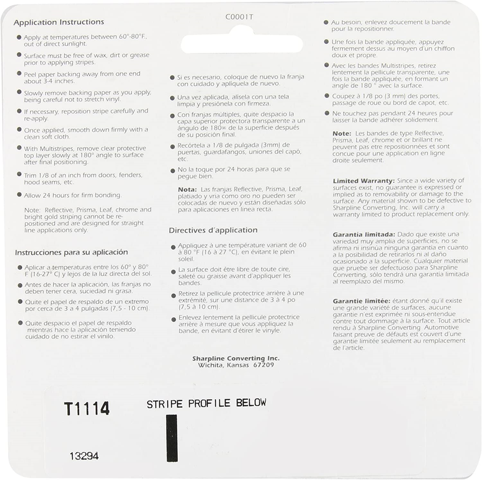 Trimbrite T1114 1/8 Pinstripe Tape Black | eBay