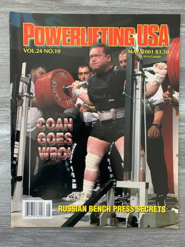 2001 May POWERLIFTING USA Magazine v.24 #1 FN+ 6.5 Russian Bench Press ...