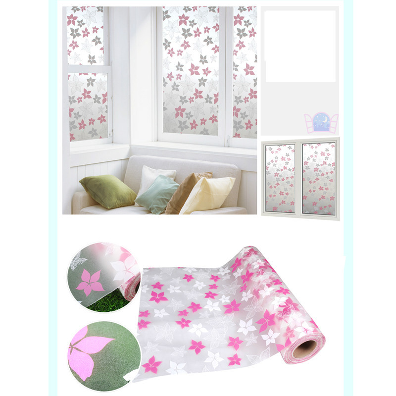 Self-adhesive Glass Film Frosted Opaque Window Sticker Washroom Bedroom ...