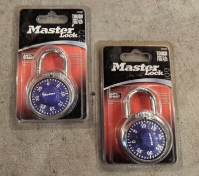 Lot of 2 MASTER LOCK COMBINATION Lock Anti Shim SCHOOL LOCKER BIKE ...