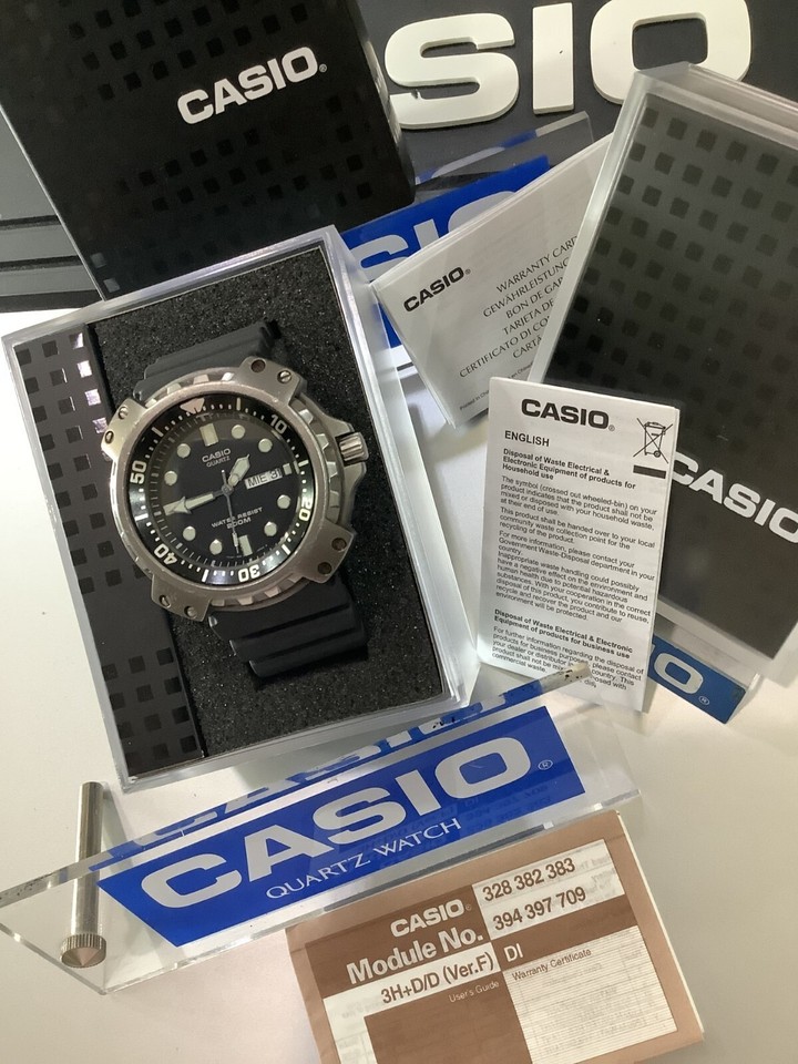 CASIO MD 703 Mod. 394 "GREY ION PLATING" Buceo JAPAN Año 1988 - NEW ...
