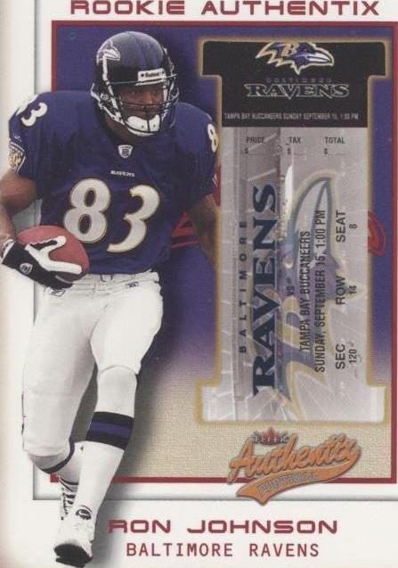 2002 Fleer Authentix - Rookie Authentix Ron Johnson #118 /1250 (RC) for ...