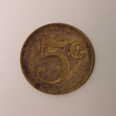 Vintage 5 Cent Trade Token 22mm | eBay